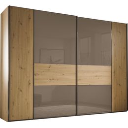 Schwebet&uuml;renschrank STAUD, B:249cm H:222cm T:68cmeiche, mocca, Holzwerkstoff, Schr&auml;nke, "Sonett 321G, Made in Germany", mit vier verschiedenen