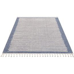 Teppich Carpet City, B:160cm H:7mm L:230cm, blau, Polypropylen (PP), Wohnzimmer, Teppiche, "Art 2231", L&auml;ufer, Kurzflor, mit Kettf&auml;den,