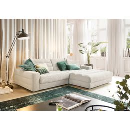 Ecksofa 3C CANDY, B:296cm H:83cm T:205cm, wei&szlig;, 88% Polyester, 12% Polyacryl, Wohnzimmer, Sofas, "Stripes Mega-Sofa, bequem und komfortabel, L-Form",