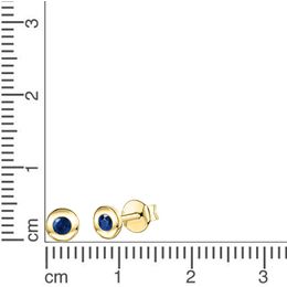 Firetti Damen Paar Ohrstecker "Schmuck Geschenk, Ohrringe Solit&auml;r, Gold 375", 4,2mm, Gelbgold 375, bunt, Gelbgold 375, Ohrringe, mit Rubin, Saphir
