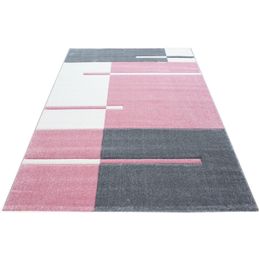 Teppich, B:140cm H:13mm L:200cm, pink, Ayyildiz Teppiche, Kunstfaser, Wohnzimmer, Teppiche, "Hawaii 1310", L&auml;ufer, handgearbeiteter Konturenschnitt,