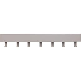 Garderobenhaken SPINDER DESIGN, B:72cm H:13cm T:10cm, grau, Stahl, Garderobenhalter, "Multi 7", 2-in-1 Wandregal + Garderobe