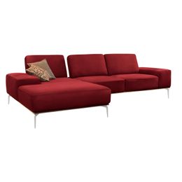 Ecksofa W.Schillig, B:319cm H:88cm T:178cm, rot, Longlife Xtra-Leder Z73: Naturwalkleder der Luxusklasse aus den erlesensten Rohh&auml;uten. Hautst&auml;rke 1,
