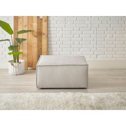 Hocker OTTO HOME, B:80cm H:42cm T:80cm, silber, Bezugstoff 100% PES ;Atmungsaktives Gewebe ;Easy Clean ;Gramatur 340g/qm +/- 5%, Wohnzimmer, Hocker,