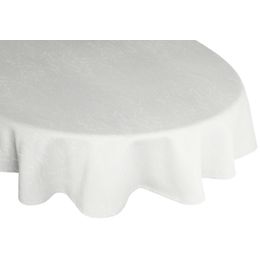 Tischdecke WIRTH, B:130cm L:190cm, beige, Polyester, Tischdecken, "Lahnstein", oval