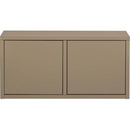 Sitzbank Woood, B:80cm H:39cm T:44cm, braun, Holzwerkstoff, Schlafzimmer, Sitzbänke, "Turner", mit Push-to-Open Funktion, belastbar bis 100 kg, H 39