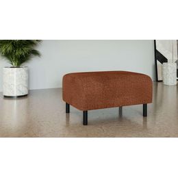 Polsterhocker Home Affaire, B:70cm H:44cm T:50cm, orange, 100% Polyester, Hocker, "Glandine"