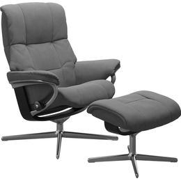 stressless "Mayfair" Set, Relaxsessel mit Hocker, mit Hocker, mit Cross Base, Gr&ouml;&szlig;e S, M & L, Holzakzent Schwarz