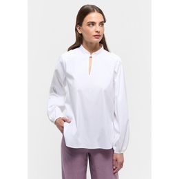 Eterna Damen Longbluse "LOOSE FIT", weiß, Gr. 42, 79% cotton, 3% Elasthan, 18% Polyamid, Blusen