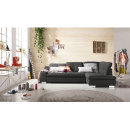 Ecksofa, B:292cm H:89cm T:212cm, braun, SET ONE BY Musterring, 100% Polyester, Wohnzimmer, Sofas, "SO 1200 inkl. Sitztiefen- & R&uuml;ckenverstellung f&uuml;r