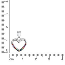 Vivance Damen Kettenanh&auml;nger "925-Sterling Silber rhodiniert Kristalle", one-size, Silber 925 (Sterlingsilber), 1,1 g, bunt, Silber 925