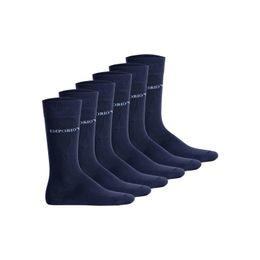 Emporio Armani Herren Kurzsocken "Socken 6er Pack", Gr. 40, blau, Obermaterial: 74% Baumwolle CO. 24% Polyamid PA. 2% Elasthan EL., Socken