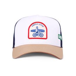 COASTAL Damen Trucker Cap "Coastal HFT Simply Livin"wei&szlig;, 60% Baumwolle, 40% Polyester, Caps
