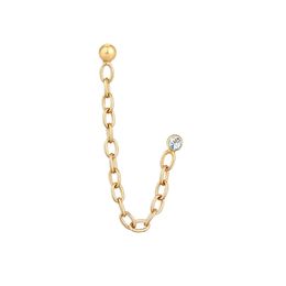 Elli Damen Paar Ohrstecker "Kette Piercing 925 Silber, mit Kristallen von Swarovski", onesize,mit Steinen, Silber 925 (Sterlingsilber), gold, Silber