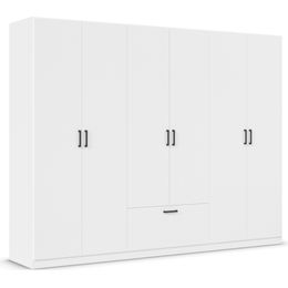 Dreht&uuml;renschrank Rauch, B:270cm H:210cm T:54cm, wei&szlig;, Holzwerkstoff, Schr&auml;nke, "Kleiderschrank Schrank Garderobe W&auml;scheschrank BARI", mit Schubasten