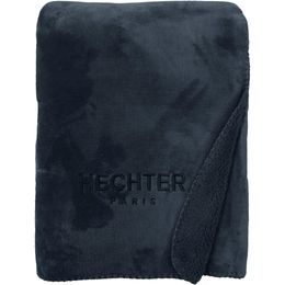 Wohndecke HECHTER PARIS, B:150cm L:200cm, blau, Polyester, Wohndecken, "0238002", Teddyfleece, Decke, Kuscheldecke, superweich, bequem, wohlig warm