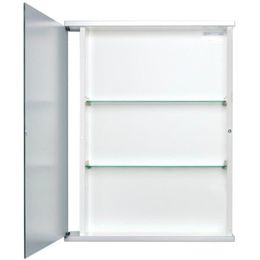 Spiegelschrank Jokey, B:50cm H:65cm T:14cm, silber, MDF, Badezimmer, Schr&auml;nke, "Entrobel", alu, 50 cm Breite