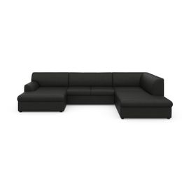 Wohnlandschaft DOMO collection, B:320cm H:78cm T:213cm, grau, Sofas, "Topper, elegant und zeitlos, komfortabel, U-Form", wahlweise mit Bettfunktion