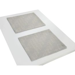 Platzset Adam, B:30cm L:40cm, grau, Obermaterial: 100% Baumwolle, Platzsets, "Argentinian Criolla Light"