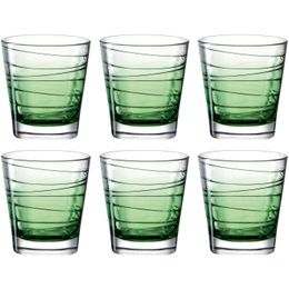 Leonardo Whiskyglas "VARIO STRUTTURA", &Oslash; 8,3cm x 9cm, 250ml, 6 Stk., gr&uuml;n, Trinkgef&auml;&szlig;e, 250 ml, 6-teilig