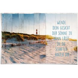 Poster Reinders, B:91,5cm H:61cm, blau, Papier, Bilder, "Sonne am Strand"