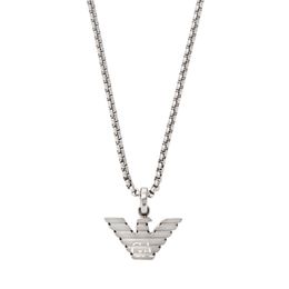 Emporio Armani Damen Kette mit Anhänger "Schmuck Geschenk Edelstahl", Edelstahl, L: 85 B: 2mm, silber, Edelstahl, B:2mm, Halsketten