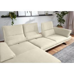 Ecksofa W.Schillig, B:291cm H:94cm T:164cm, beige, Stoff S37 (100% Polyester): Luxus-Microfaser in Lederoptik, Wohnzimmer, Sofas, "broadway,