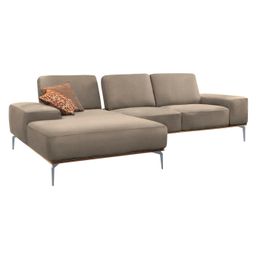 Ecksofa W.Schillig, B:279cm H:88cm T:178cm, beige, Longlife Xtra-Leder Z73: Naturwalkleder der Luxusklasse aus den erlesensten Rohh&auml;uten. Hautst&auml;rke