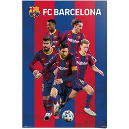 Poster Reinders, B:61cm H:91,5cm, bunt, Papier, Küche, Bilder, "FC Barcelona Camp Nou - Spanien - Spieler"