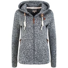 oxmo Damen Strickfleecejacke "Strickfleecejacke OXThory", schwarz, Gr. XS, Obermaterial: 100% Polyester PES., Jacken