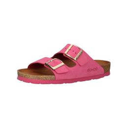 Rohde Damen Hausschuh "Rohde Hausschuhe Leder", Gr. 39, pink, Leder, Schuhe
