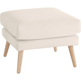 Hocker OTTO HOME, B:58cm H:45cm T:58cm, beige, Struktur (100% Polyester);Struktur fein (100% Polyester);Samtoptik (100% Polyester);Luxus-Microfaser