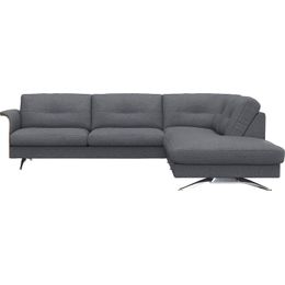 Ecksofa FLEXLUX, B:268cm H:81cm T:224cm, blau, 62% Polyester/17%Baumwolle/14%Viscose/7%Leinen, Wohnzimmer, Sofas, "Glow, super bequem durch