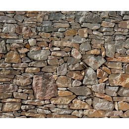 Komar Vliestapete "Digitaldruck Vlies - Stone Wall - Gr&ouml;&szlig;e 300 x 250 cm", B/L: 300mm x 250mm, Rollen:, bunt, Tapeten, Wohnzimmer, Schlafzimmer