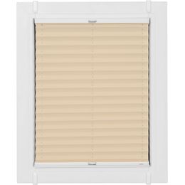 Plissee SUNLINES, B:88cm H:155cm, beige, Obermaterial: 80% Polyester, 15% Metall, 5% Kunststoff, Badezimmer, Plissees, "Classic Style Crepe",