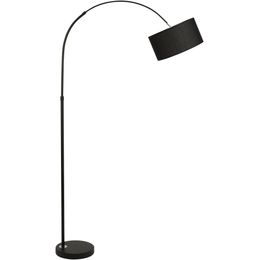 NOVA LUCE Bogenlampe "SAMA", 1, &Oslash; 34cm H: 180cm, 1 Stk., schwarz, Wohnzimmer, Leuchten