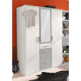 Kleiderschrank wimex, B:135cm H:199cm T:59cm, grau, Jugendzimmer, Schr&auml;nke, "Joker", wahlweise mit Spiegel