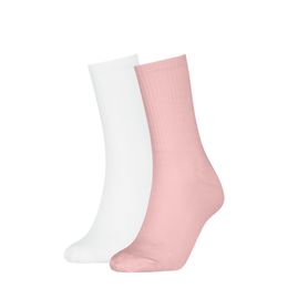 Damen Socken "CKJ WOMEN SOCK 2P BACK LOGO", Calvin Klein Jeans, pink, Obermaterial: 43% Baumwolle, 34% Polyamid, 21% Viskose, 2% Elasthan, Socken