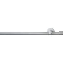 Gardinenstange Garesa, L:140cm &Oslash;:16mm, silber, Aluminium, Gardinenstangen, "SEFRA", Vorhanggarnitur,Innenlaufgarnitur, verl&auml;ngerbar, Endknopf Kappe