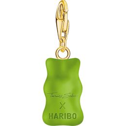 Thomas Sabo Damen Charm-Einh&auml;nger "Thomas Sabo x HARIBO Schmuck: Charm", gold, Silber 925 (recycelt), Charms, mit Kristallglas