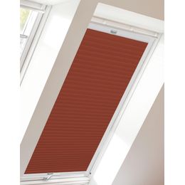 Dachfensterplissee SUNLINES, B:97,3cm H:141,7cm, rot, Obermaterial: 100% Polyester, Plissees, "StartUp Style Honeycomb VD", mit F&uuml;hrungsschienen