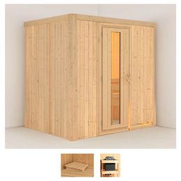 Karibu Sauna "Finja", ohne Ofen, (ohne Ofen), beige, Saunen, ohne Ofen