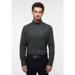 Eterna Herren Langarmhemd "SLIM FIT"dunkelblau, Gr. 39, Flanell, 52% cotton, 10% Schurwolle, 38% Lyocell, Hemden