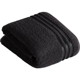 Saunatuch Vossen, B:100cm L:150cm, schwarz, Walkfrottee, Obermaterial: 100% Baumwolle, Handt&uuml;cher, "Cult de Luxe", mit Glanzbord&uuml;re
