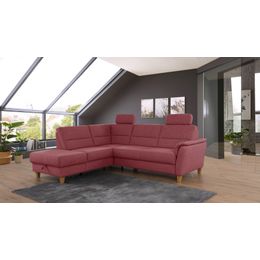 Ecksofa Home Affaire, B:236cm H:89cm T:212cm, lila, 100% Polyester;Struktur (100% Polyester);Luxus-Microfaser in Lederoptik (100% Polyester),