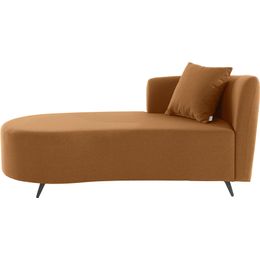 Recamiere Home Affaire, B:182cm H:82cm T:90cm, rosa, 100% Polyester, Sofas, "Hulby", wahlweise mit und ohne Hocker und Armlehne links oder rechts