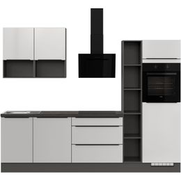 K&uuml;che IMPULS K&Uuml;CHEN, B:280cm H:206,2cm T:60cm, wei&szlig;, Komplettk&uuml;chen-Sets, ""Madrid", Ausrichtung w&auml;hlbar, Schubk&auml;sten mit Soft-Close", vormontiert,