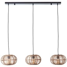 Brilliant Pendelleuchte "Woodball", 3, 1 Stk., schwarz, Esszimmer, Leuchten, 3 flammige Bambus Hängelampe - 3x E27 max. 40 W - 142 cm x 111 cm