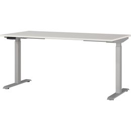 Schreibtisch Germania, B:160cm H:120cm T:80cm, silber, B&uuml;ro, Tische, "GW-Agenda elektrisch h&ouml;henverstellbar (72-120 cm)", mit Memory-Funktion &