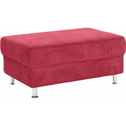 Sit & More Hocker SIT & MORE, B:102cm H:45cm T:67cm, rot, Struktur (100% Polyester);Flachgewebe (90% Polyester, 10% Polyamid);Luxus-Microfaser (100% Polyester),